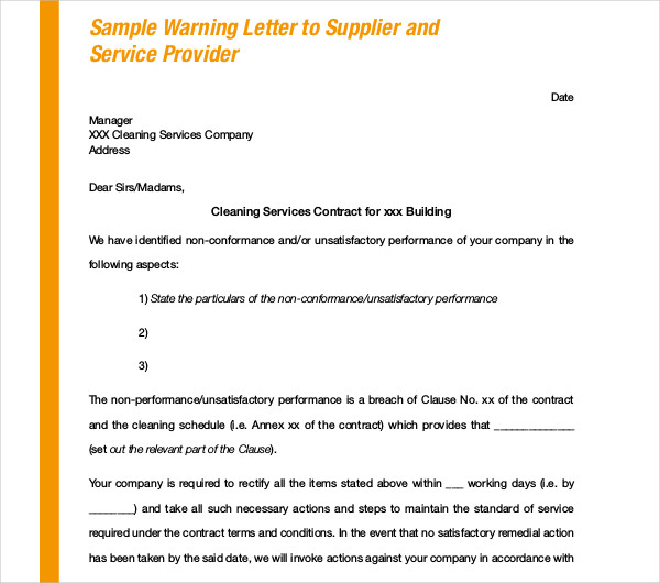 17+ Sample Safety Warning Letter Templates - PDF, DOC, Apple Pages