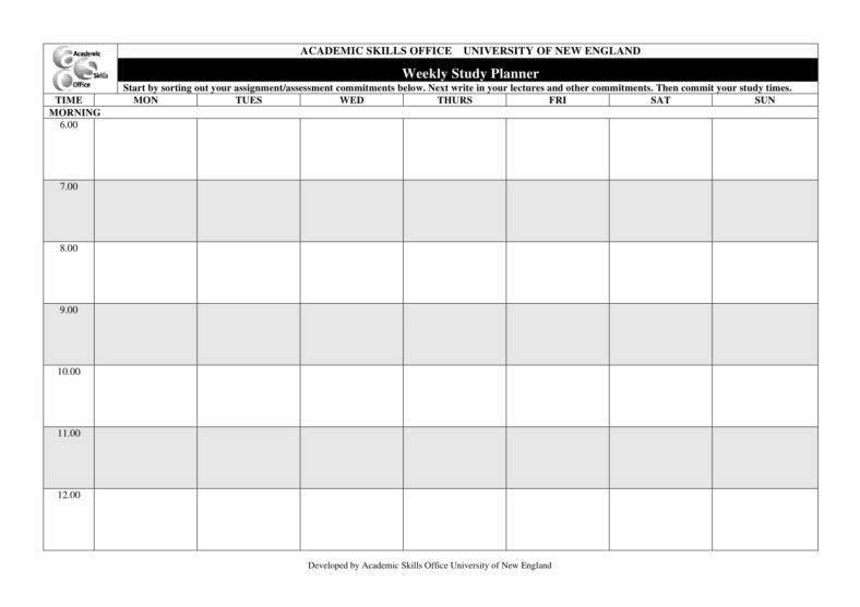 11 Study Planner Templates