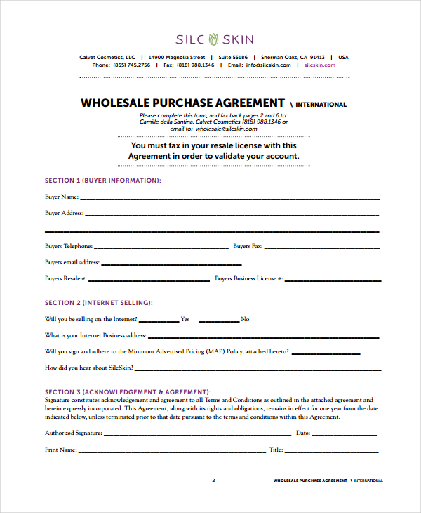 Product Wholesale Agreement Template Classles Democracy