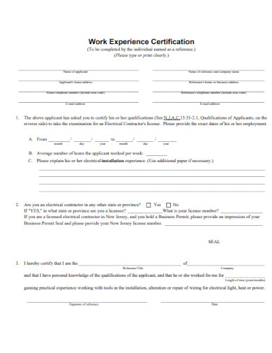 Free 24+ Job Experience Certificate Templates - PDF, Word, AI, InDesign