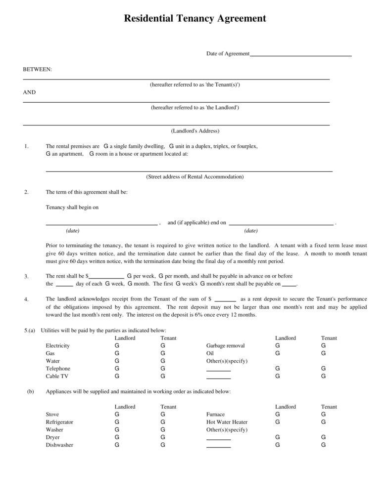28 Simple Tenancy Agreement Templates PDF