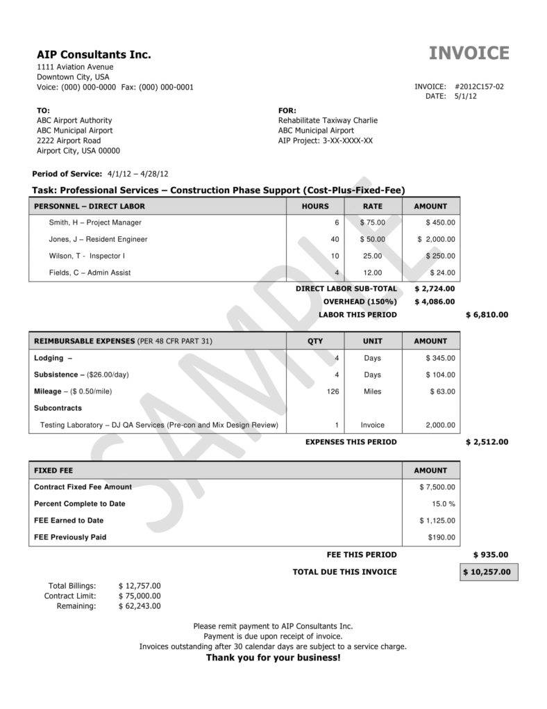14 Professional Services Invoice Templates PDF Word