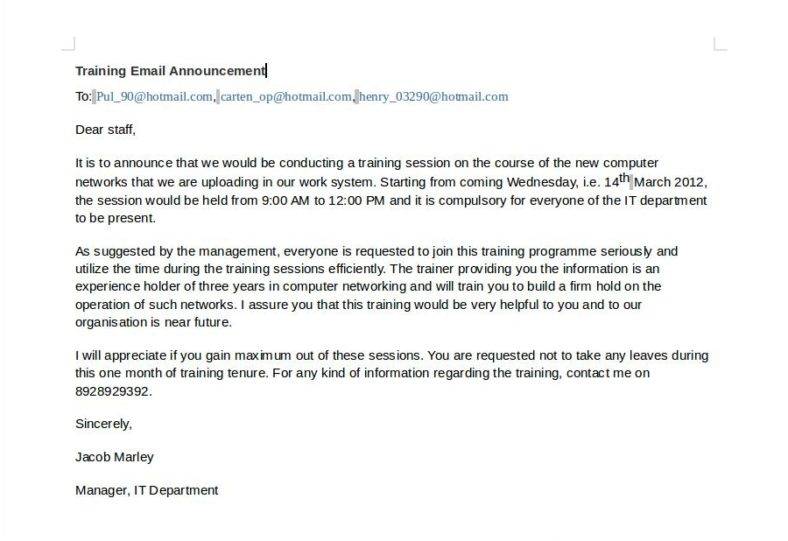 7 Email Announcement Templates DOC PDF