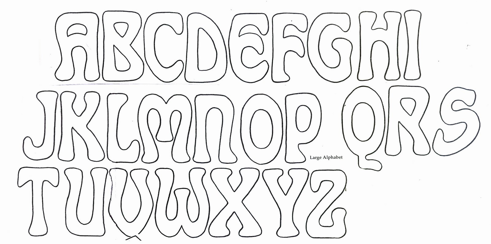 4 Alphabet Outline Templates PDF