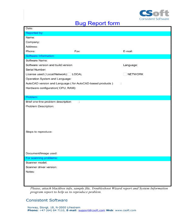 11+ Bug Report Templates - PDF, DOC, XLS