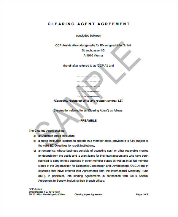 20+ Sample Agent Agreement Templates - PDF, Word, Pages