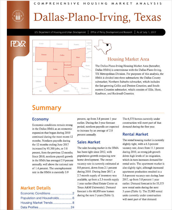 15+ FREE Real Estate Market Analysis Templates - PDF, Word