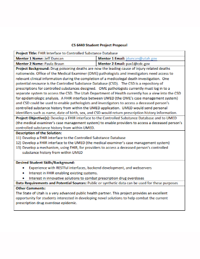 30+ Student Project Proposal Templates - Pdf, Doc