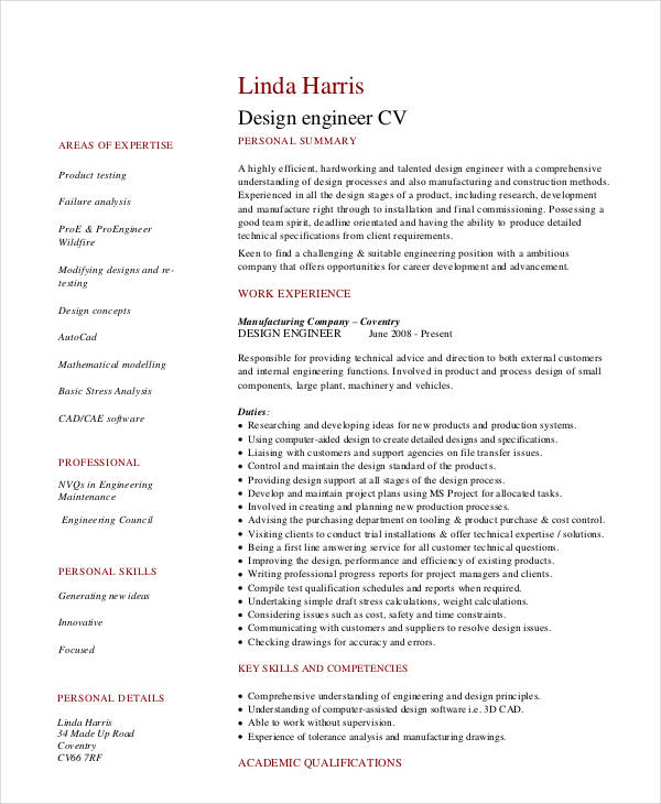 25+ CV Examples in PDF