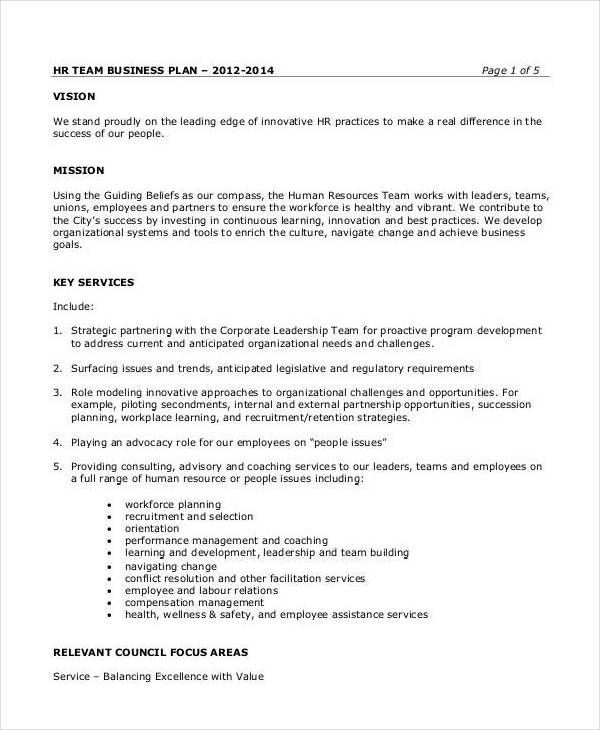 11+ FREE HR Strategic Plan Templates - PDF, Word