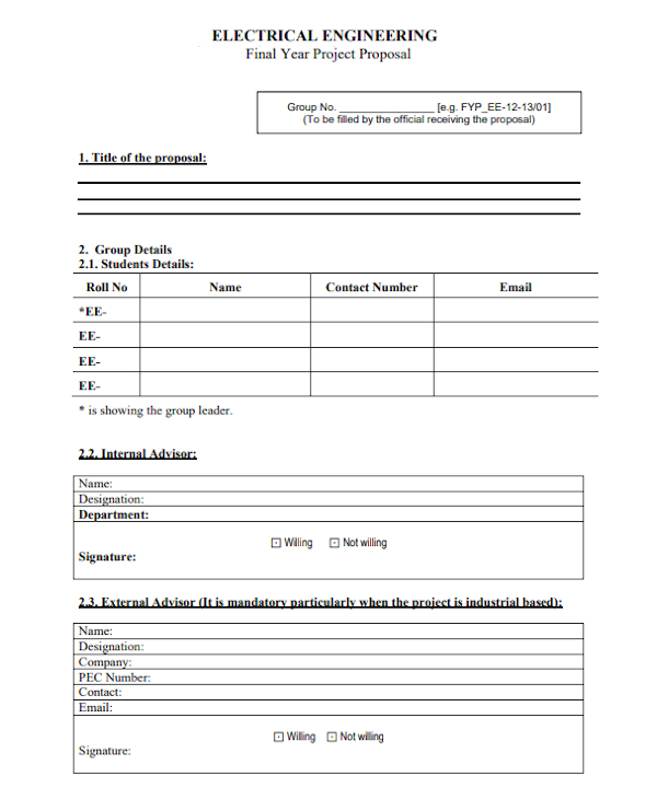 19+ Final Year Project Proposal Templates - PDF, DOC