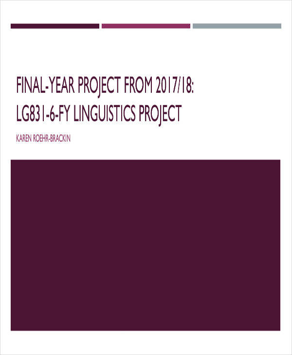19+ Final Year Project Proposal Templates - PDF, DOC