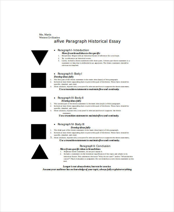 14+ 5 Paragraph Essay Templates - PDF