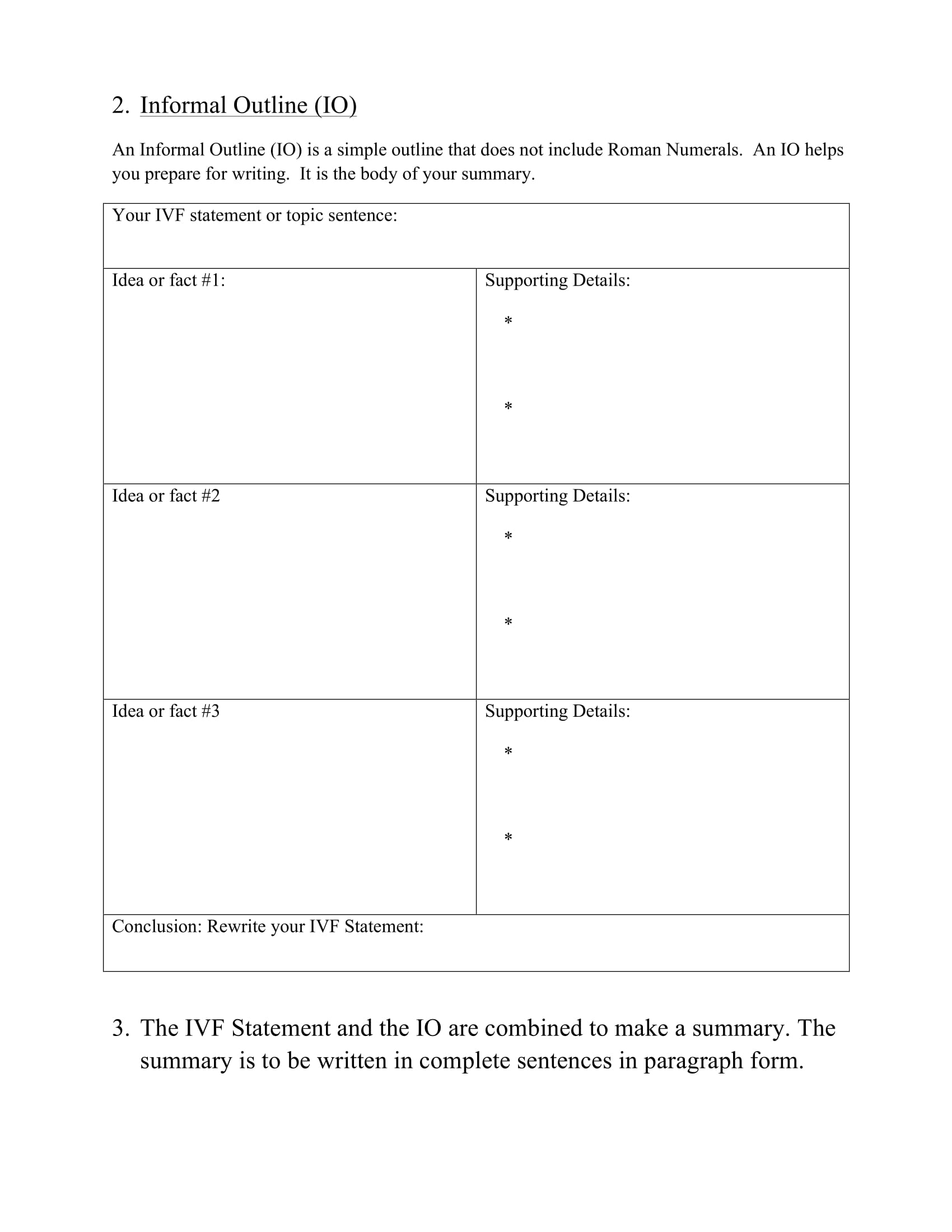 5+ Informal Outline Templates - PDF, Word