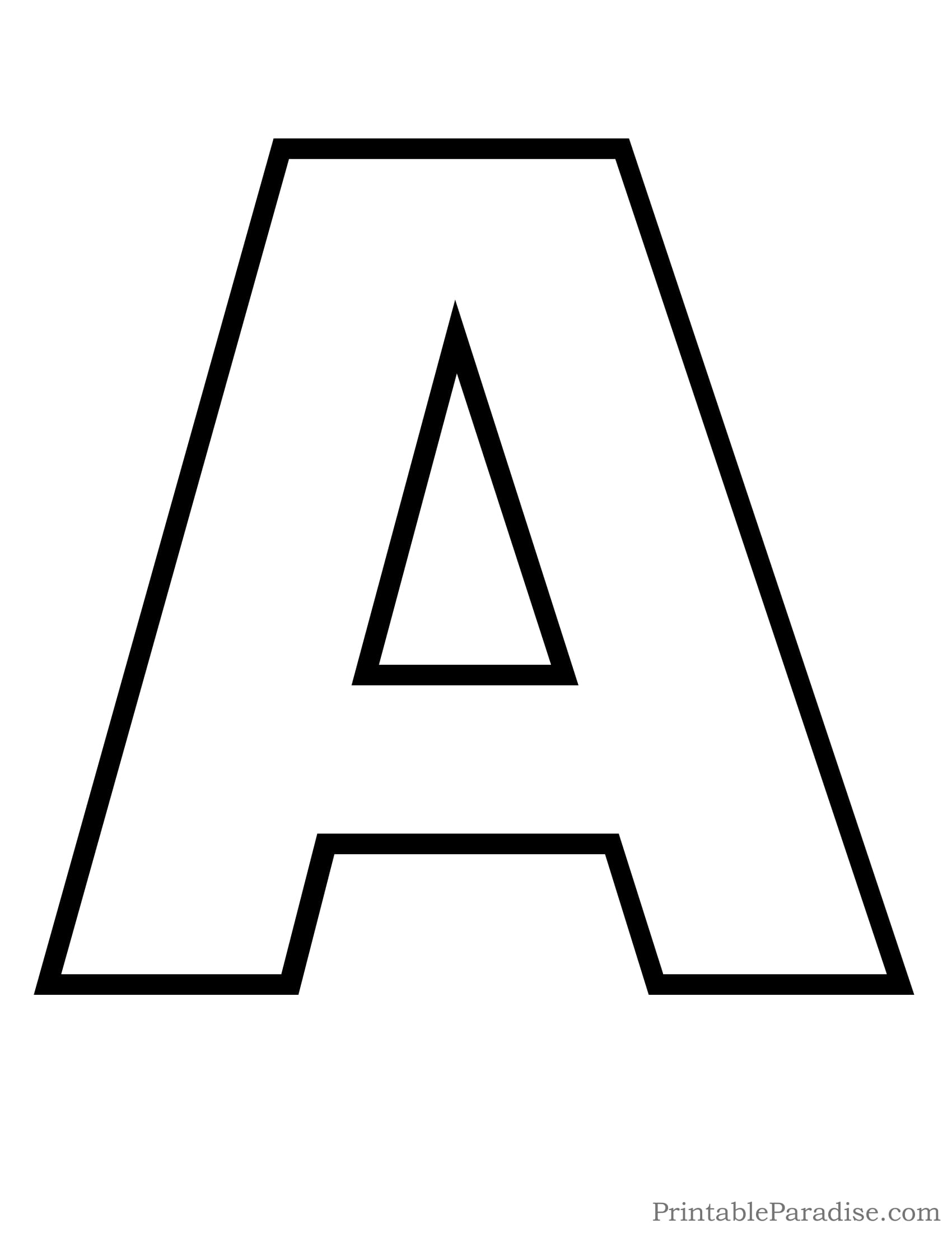 4+ Alphabet Outline Templates - PDF