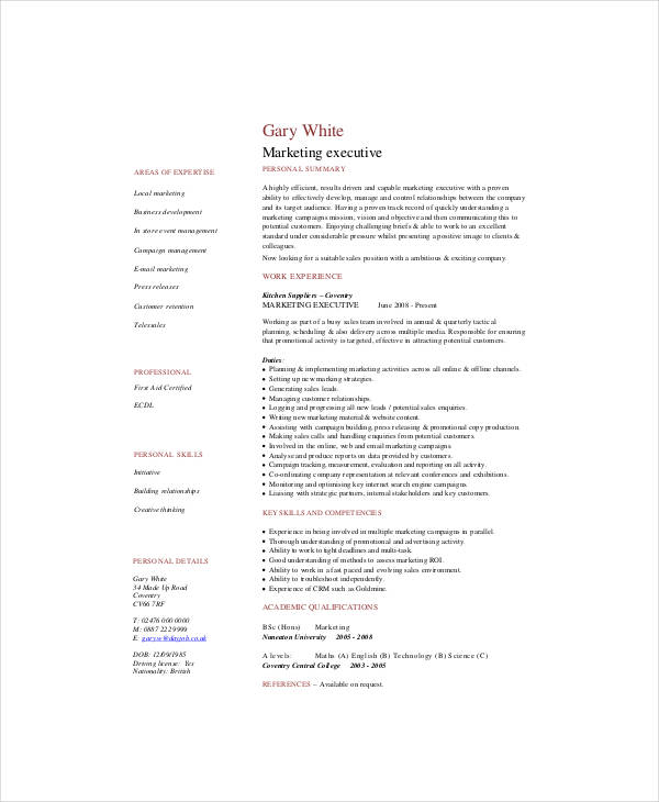 25+ CV Examples in PDF