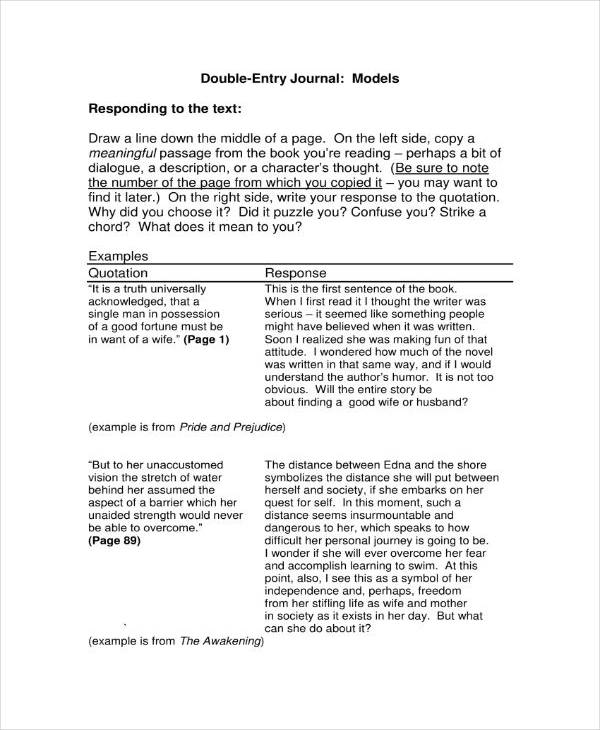 10+ Double Entry Journal Templates - PDF, DOC