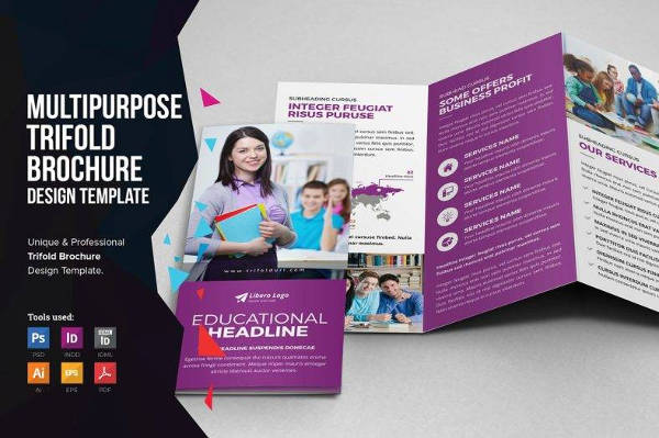15 High School Brochure Designs Templates PSD AI