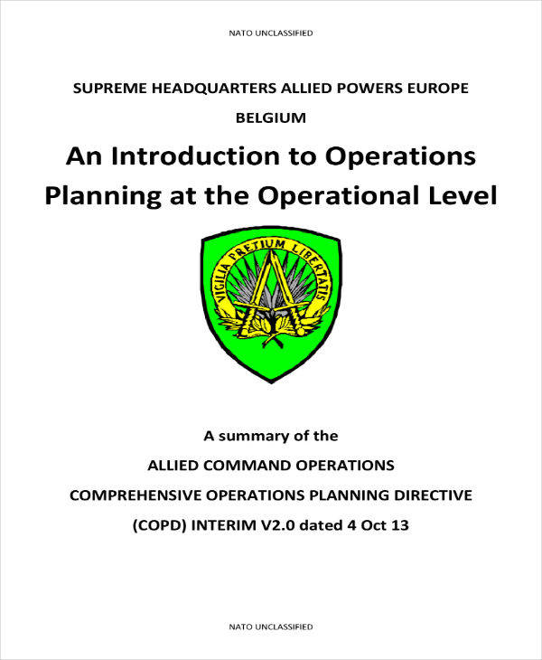 10+ Military Operational Plan Templates - PDF