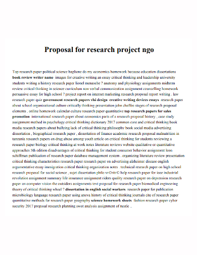 13+ NGO Project Proposal Templates - PDF, DOC