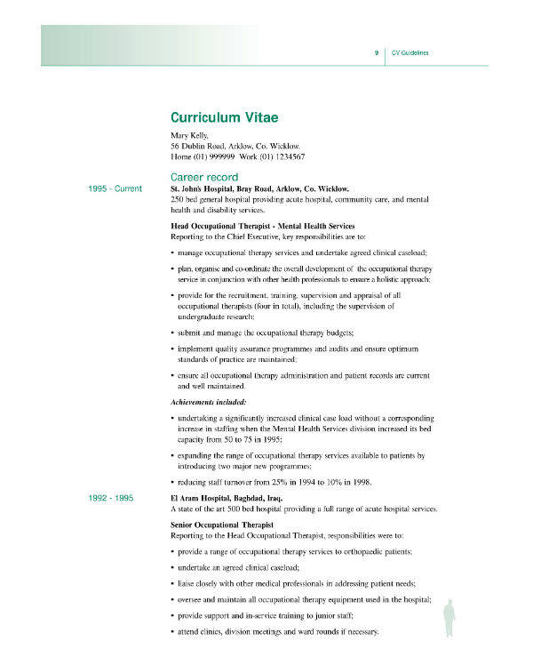 14+ Nursing CV Sample & Templates - PDF, PSD, AI, DOC, Publisher ...