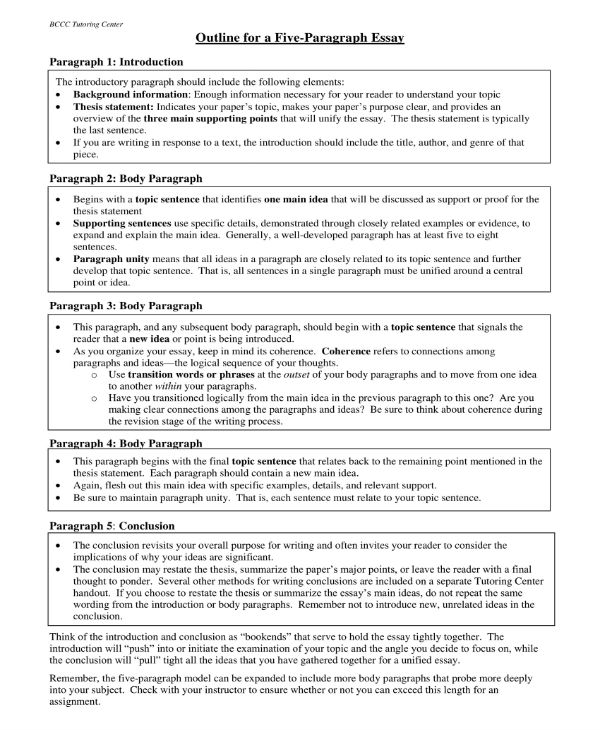 14 5 Paragraph Essay Templates PDF