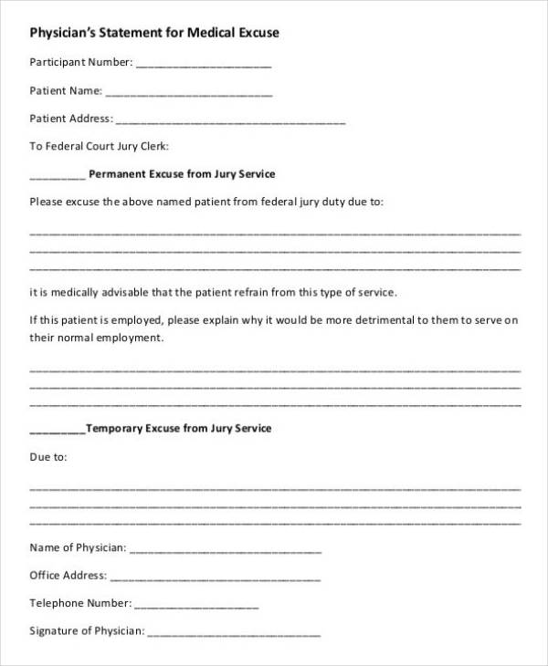 11+ Excuse Note Templates in PDF