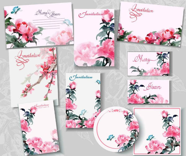 7 Blank Wedding Invitation Designs Templates PSD AI