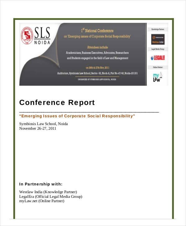 16 Conference Report Templates PDF Docs Word