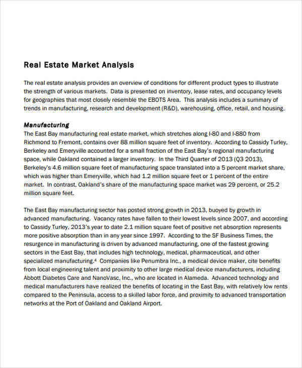 15 FREE Real Estate Market Analysis Templates PDF Word
