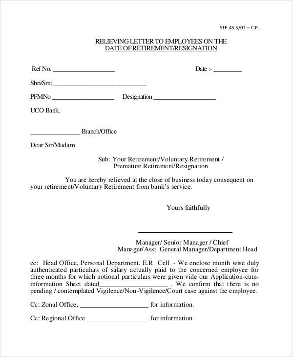 20+ Relieving Letter Templates in PDF