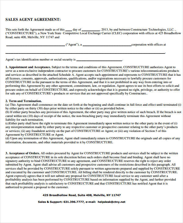20+ Sample Agent Agreement Templates - PDF, Word, Pages
