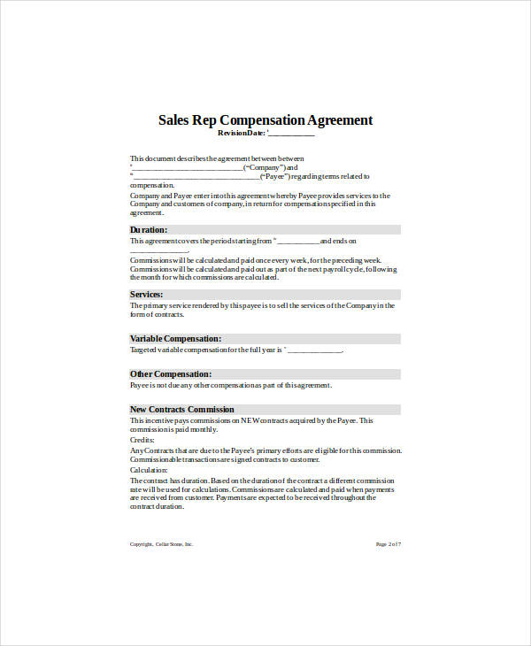 10+ Sales Commission Agreement Templates - PDF, DOC
