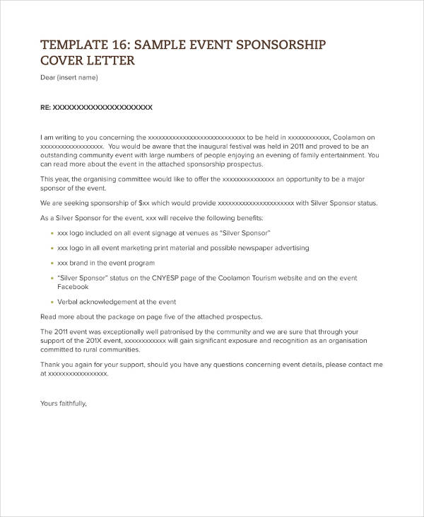 17+ Sample Sponsorship Letter Templates - PDF, DOC, Apple Pages, Google ...