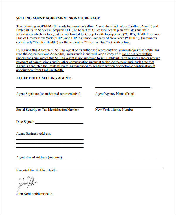 20+ Sample Agent Agreement Templates - PDF, Word, Pages