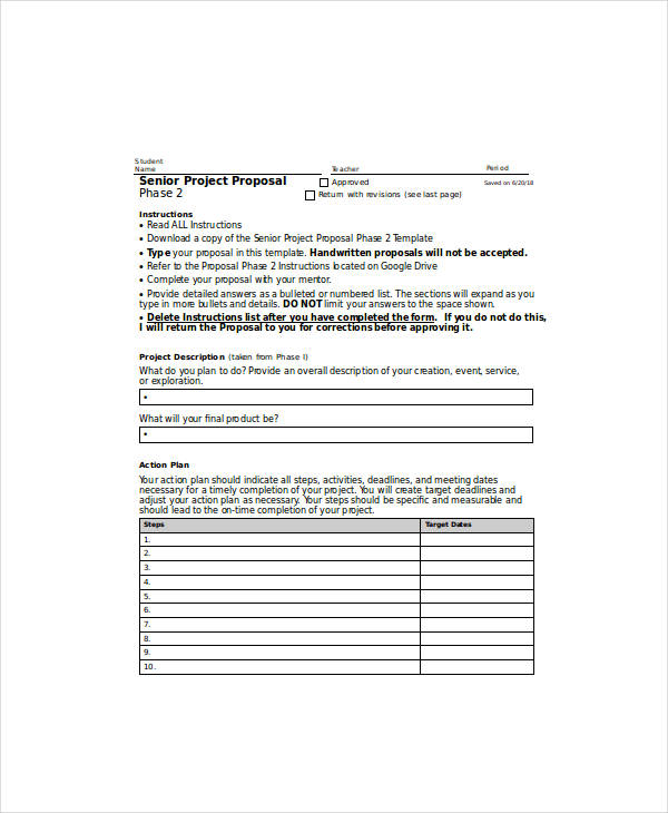 30+ Student Project Proposal Templates - PDF, DOC