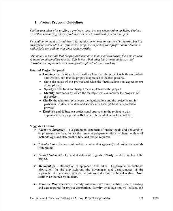 Writing Eng Design Proposal Template TUTORE ORG Master Of Documents