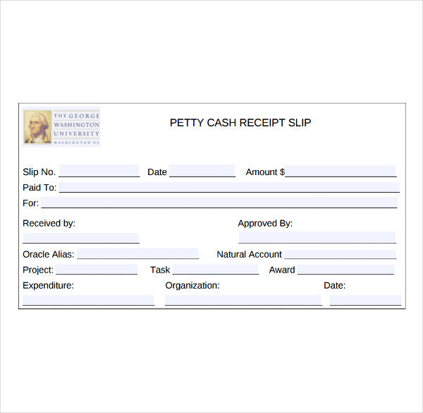 Printable Petty Cash Receipt Template Printable Templates