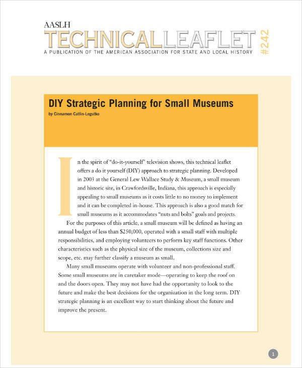 12+ Museum Strategic Plan Template & Sample - PDF, DOC