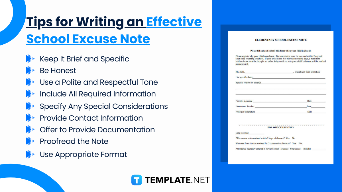 Free 13+ School Excuse Note Templates - PDF