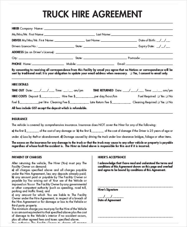 14 Hire Agreement Templates