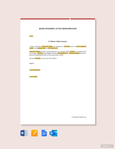 Free 27+ Experience Letter Templates in PDF