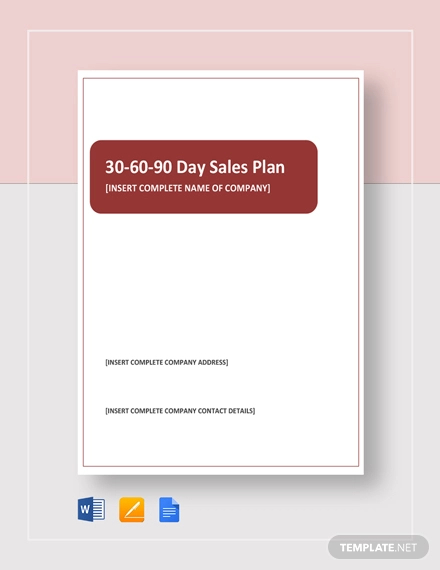 10+ 30-60-90 Sales Plan Templates - PDF, Word