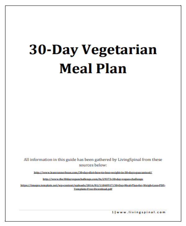 8+ 30-Day Meal Plan Templates - PDF