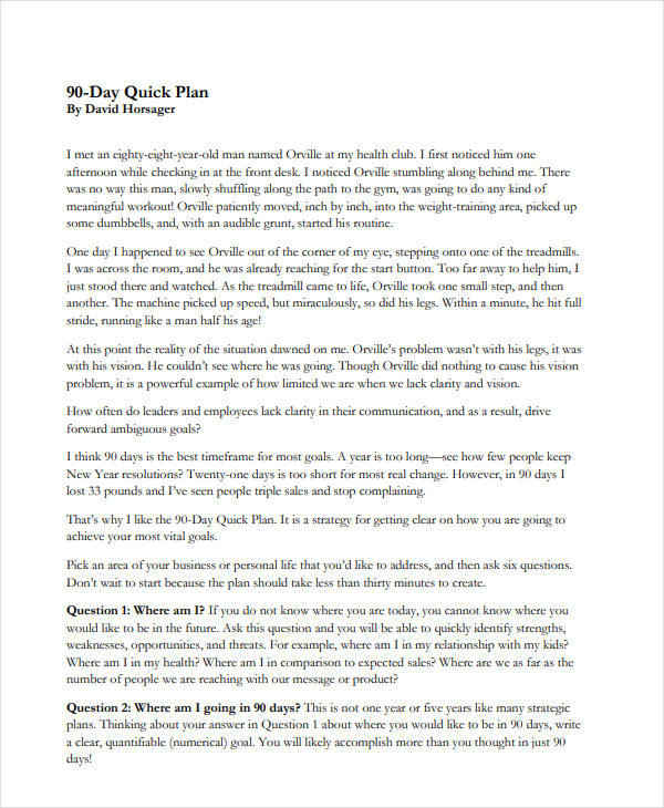 9+ 90-Day Workout Plan Templates - PDF, Word