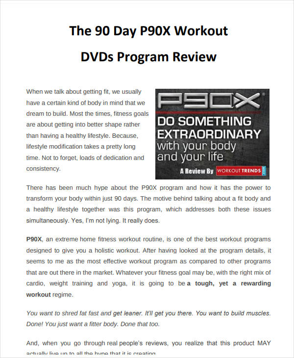 9+ 90-Day Workout Plan Templates - PDF, Word