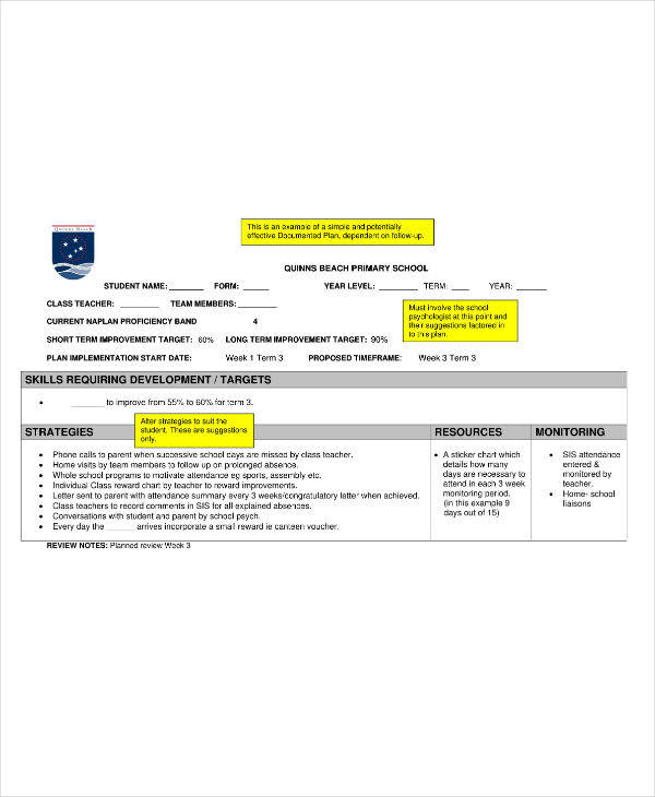 13+ Attendance Action Plan Samples & Templates - DOC, PDF
