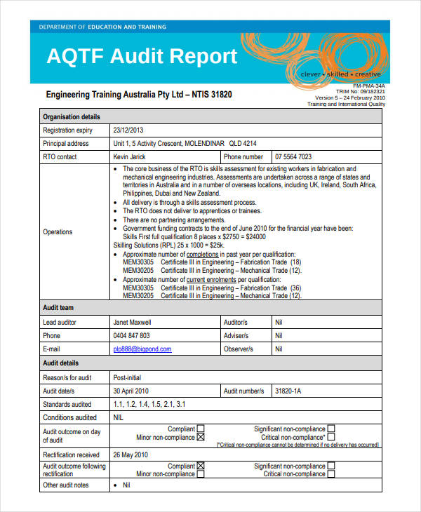 9+ Engineering Audit Report Templates - Docs, PDF, Word
