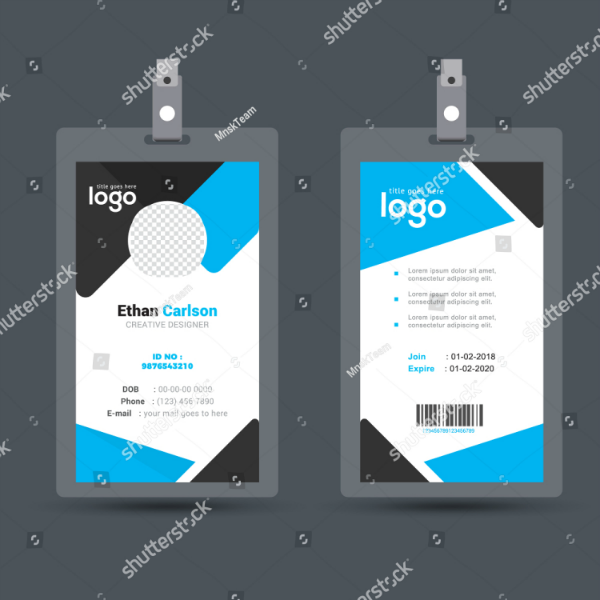 24+ Vertical Identification Card Designs & Templates- AI, Word, Pages ...