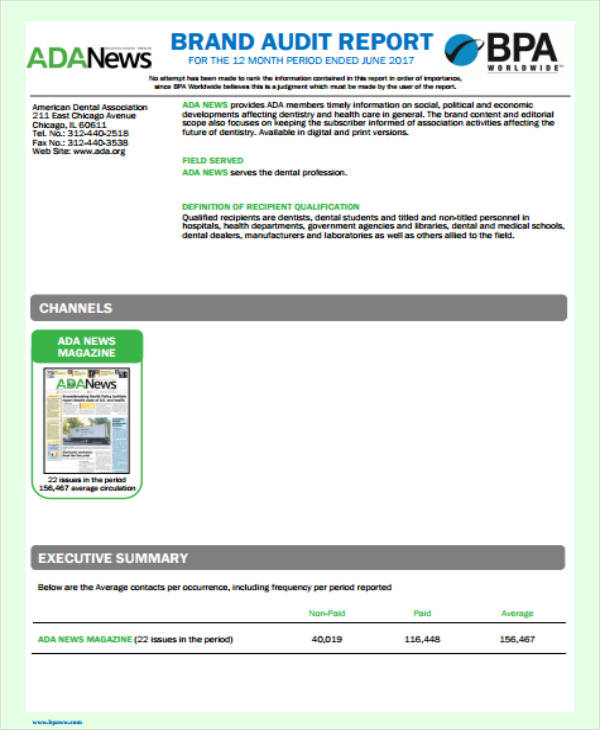 10+ Brand Audit Report Templates - PDF, Word